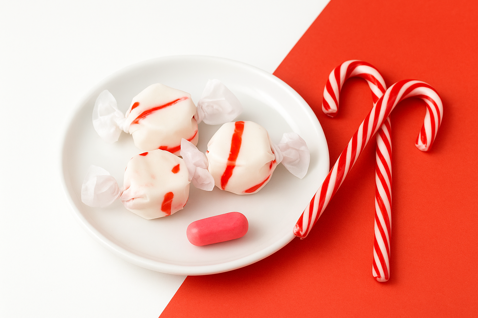 Peppermint Salt Water Taffy - Red & White 1LB – HAMPTONGOURMET