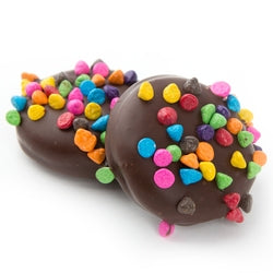 Colorful Chocolate Chips Dark Chocolate Coated Sandwich Cookies 1 Doze ...